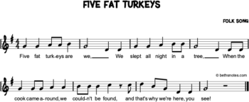 Five Fat Turkeys - Beth's Notes