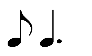 Dotted Quarter Note & Eighth Note Pattern / Dotted Crotchet & Quaver ...