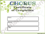 Chorus Certificates Beth's Notes Songs + Resources