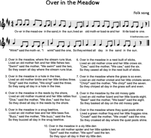Over in the Meadow Beth's Notes Songs + Resources
