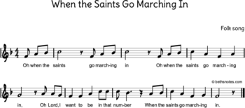 When the Saints Go Marching In - Beth's Notes