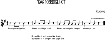 Peas Porridge Hot - Beth's Notes