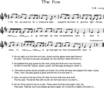 The Fox - Beth's Notes