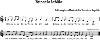 Brinca la tablita - Beth's Notes
