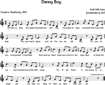 Danny Boy - Beth's Notes
