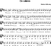 De colores Beth's Notes Songs + Resources