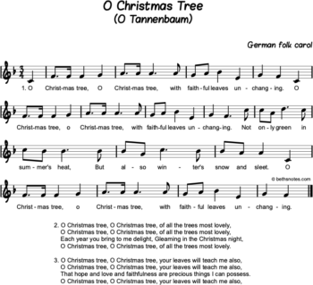 O Tannenbaum / O Christmas Tree - Beth's Notes