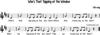 Who's That Tapping at the Window - Beth's Notes