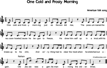One Cold and Frosty Morning - Beth's Notes