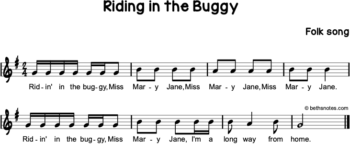 Riding in the Buggy - Beth's Notes