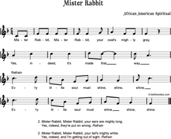 Mister Rabbit - Beth's Notes