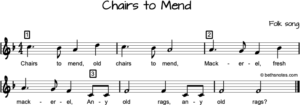 Chairs to Mend Beth's Notes Songs + Resources
