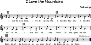 I Love the Mountains Beth's Notes Songs + Resources