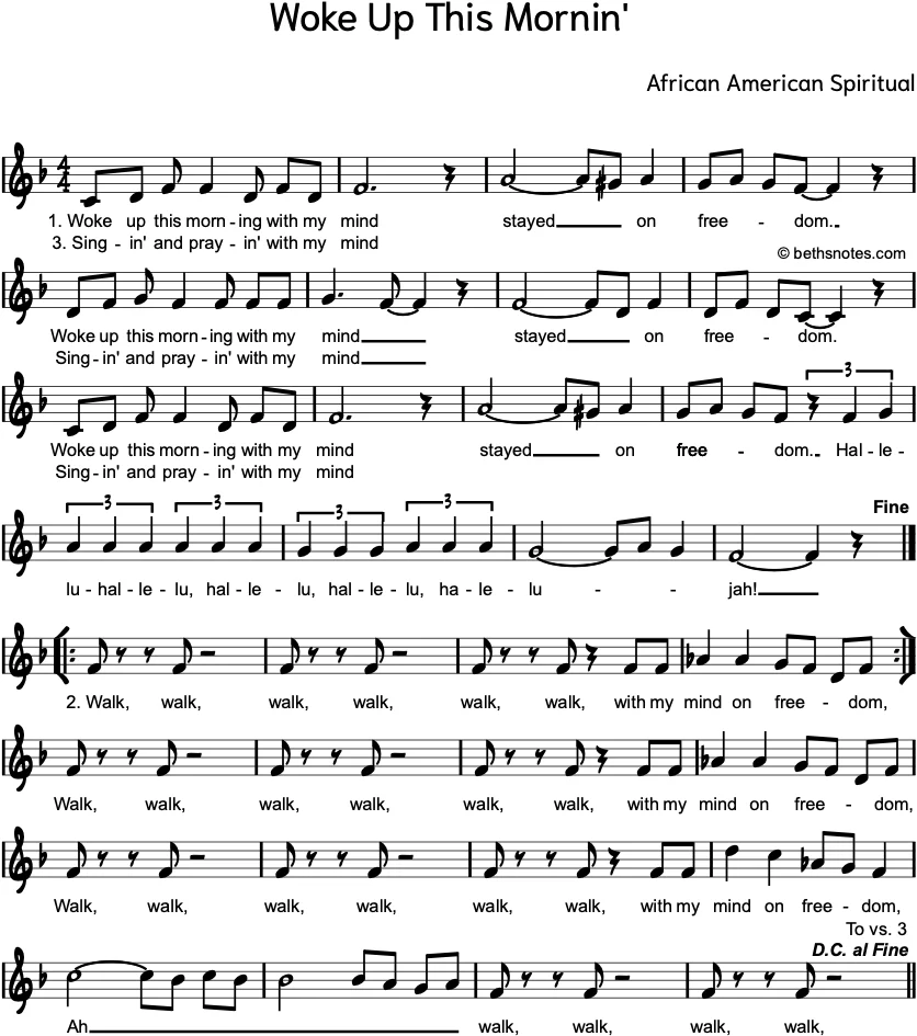Woke Up This Mornin' Beth's Notes Songs + Resources