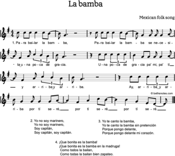La bamba - Beth's Notes