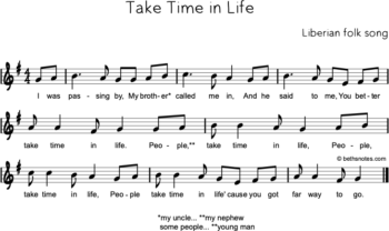 Take Time in Life - Beth's Notes