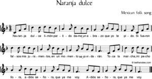 Naranja dulce Beth's Notes Songs + Resources