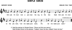 Simple Simon Beth's Notes Songs + Resources