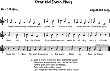 Dear Old Santa Claus - Beth's Notes