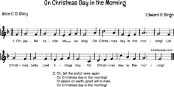 On Christmas Day in the Morning - Beth's Notes