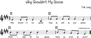 Why Shouldn't My Goose - Beth's Notes
