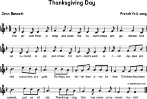 Thanksgiving Day - version 2 Beth's Notes Songs & Resources