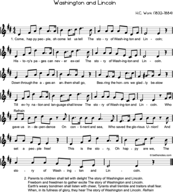 Washington and Lincoln - Beth's Notes