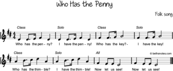 Who Has the Penny - Beth's Notes