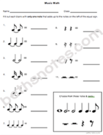 Music Math Beth's Notes Songs + Resources