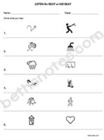 Beat vs. No Beat Beth's Notes Songs & Resources