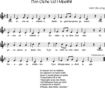 Don Oiche Ud I Mbeithil - Beth's Notes
