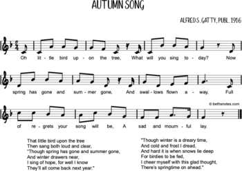 Autumn Song (Gatty) - Beth's Notes