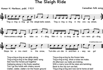 Sleigh Ride - Beth's Notes