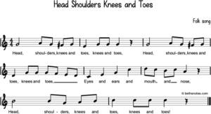 Head Shoulders Knees and Toes Beth's Notes Songs & Resources
