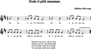 Dodo ti pitit manman - Beth's Notes