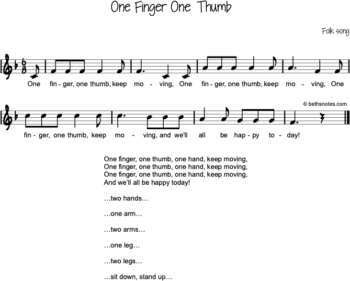 One Finger One Thumb Beth S Notes