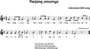 Panjang umurnya Beth's Notes Songs & Resources
