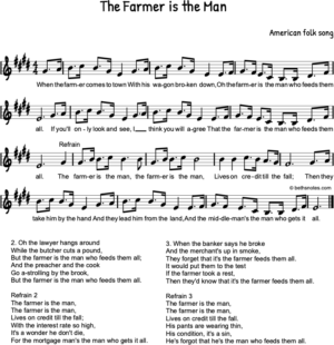 The Farmer is the Man - Beth's Notes