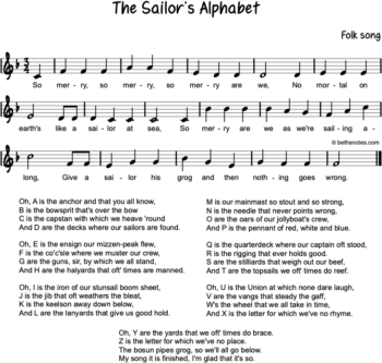 The Sailor's Alphabet - Beth's Notes
