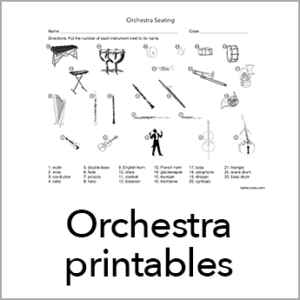 orchestra printables box-250 - Beth's Notes Songs + Resources