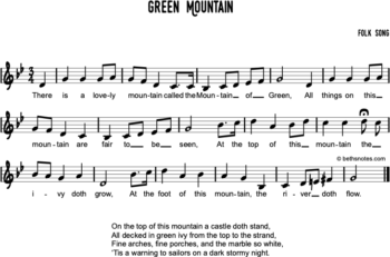 Green Mountain - Beth's Notes