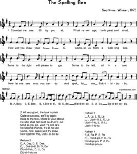 Spelling Bee Beth's Notes Songs + Resources