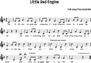 Little Red Engine Beth's Notes Songs & Resources