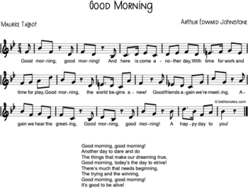 Good Morning (Johnstone) - Beth's Notes