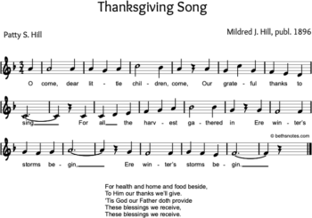 Thanksgiving Song2 - Beth's Notes