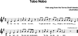 Taba Naba Beth's Notes Songs + Resources