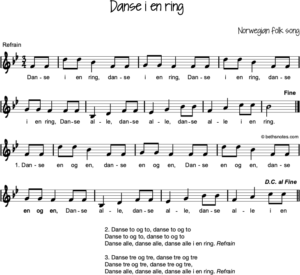 Danse i en ring Beth's Notes Songs + Resources