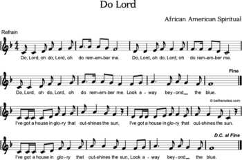 Do Lord - Beth's Notes