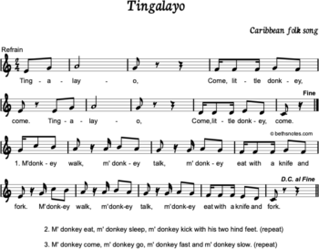 Tingalayo - Beth's Notes