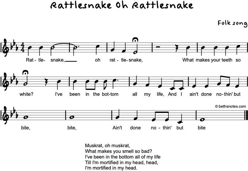 Beth's Notes Songs & Resources